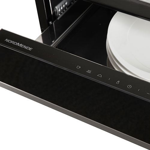Gowan Home. NordMende 14cm Integrated Warming Drawer Black Glass ...