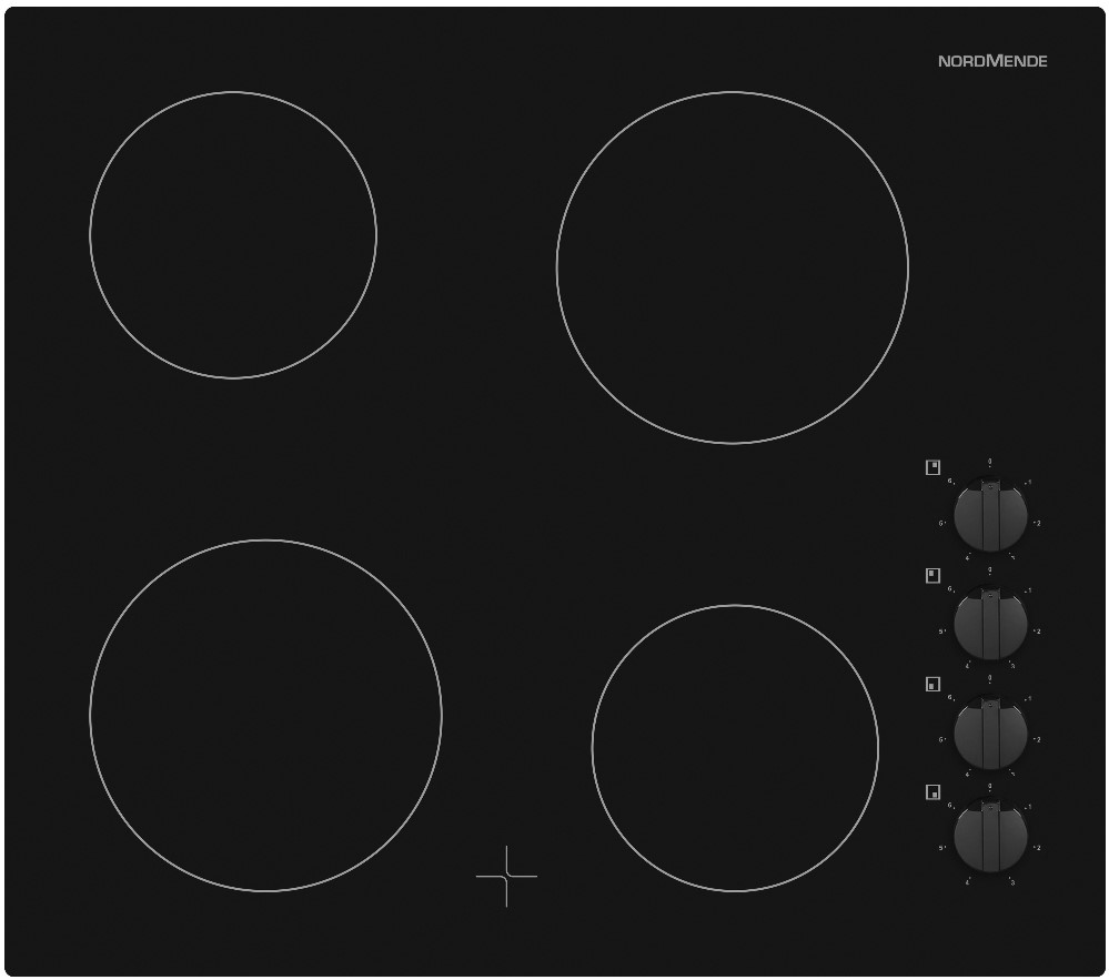Gowan Home. NordMende B/I 60cm 4 Zone Frameless Plastic Knobs